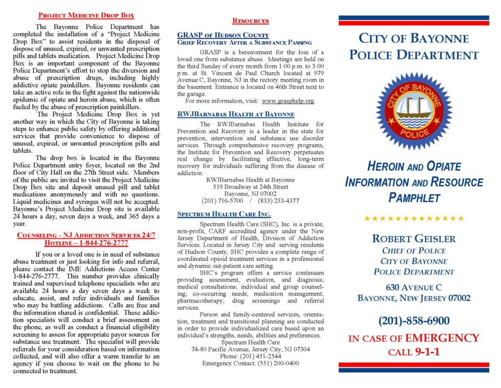 From the Chief’s Desk | Bayonne Police Department